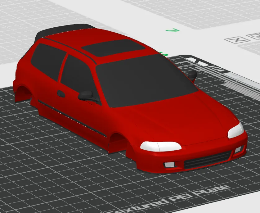 Honda Civic EG6 with spoiler & 3 rims set Remixed by 3D Power 24 ...