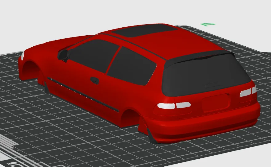 Honda Civic EG6 with spoiler & 3 rims set Remixed by 3D Power 24 ...