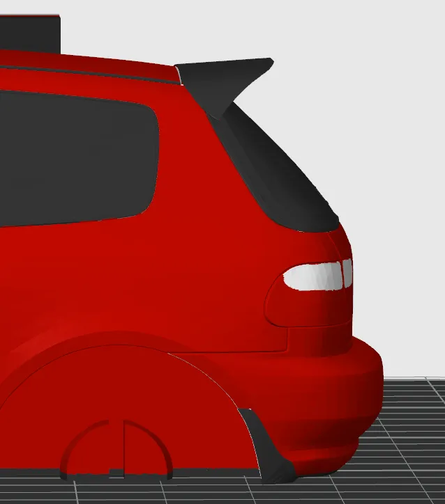 Honda Civic EG6 with spoiler & 3 rims set Remixed by 3D Power 24 ...