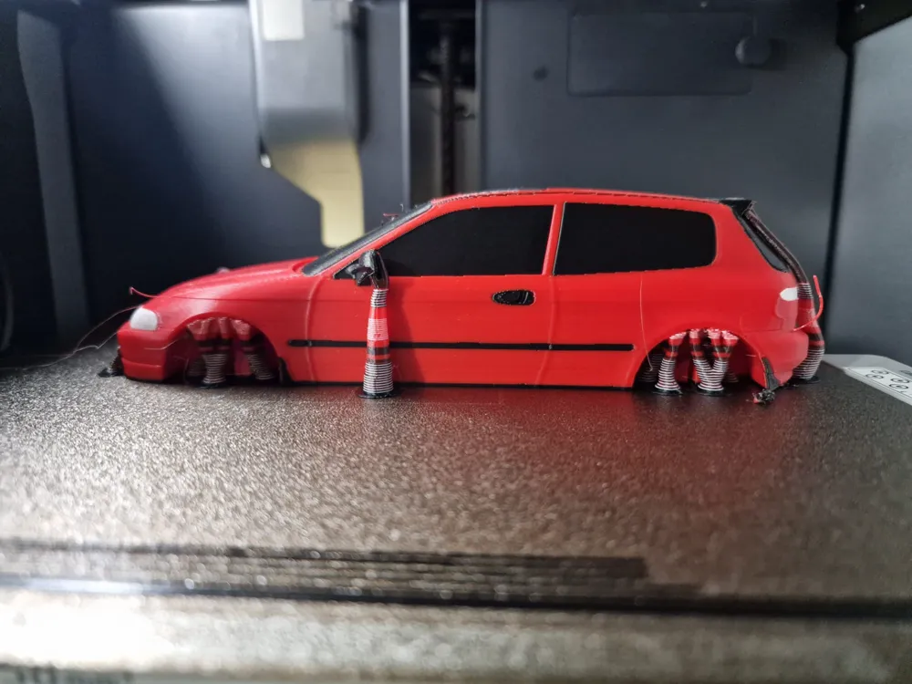 Honda Civic EG6 with spoiler & 3 rims set Remixed by 3D Power 24 ...