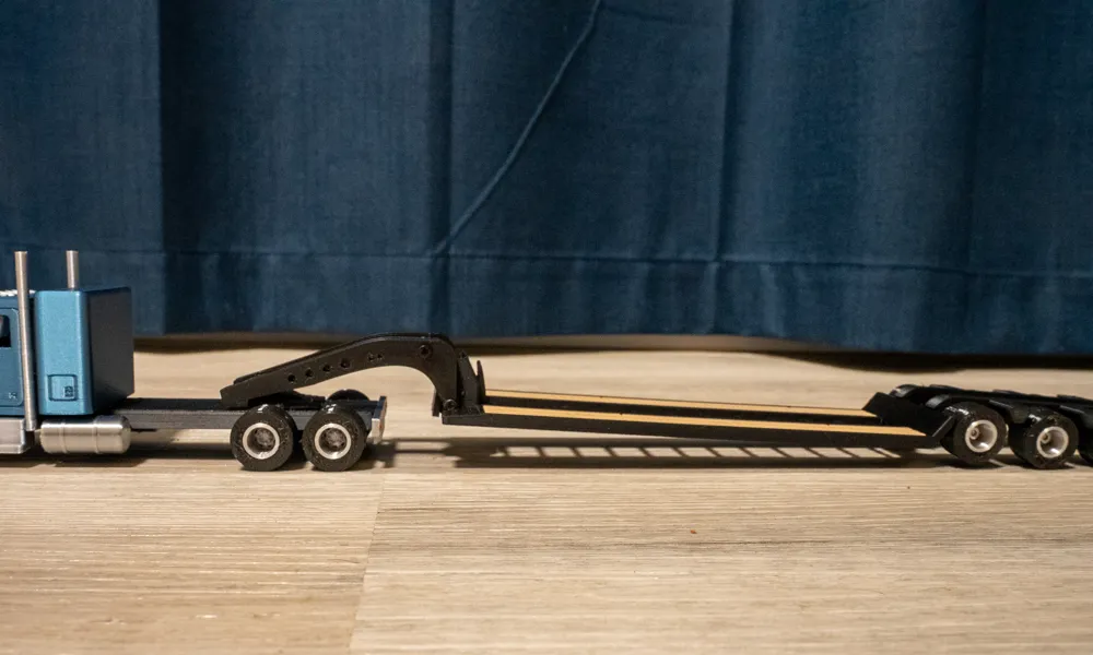 1/64 Scale Lowboy Trailer (No AMS) - Free 3D Print Model - MakerWorld