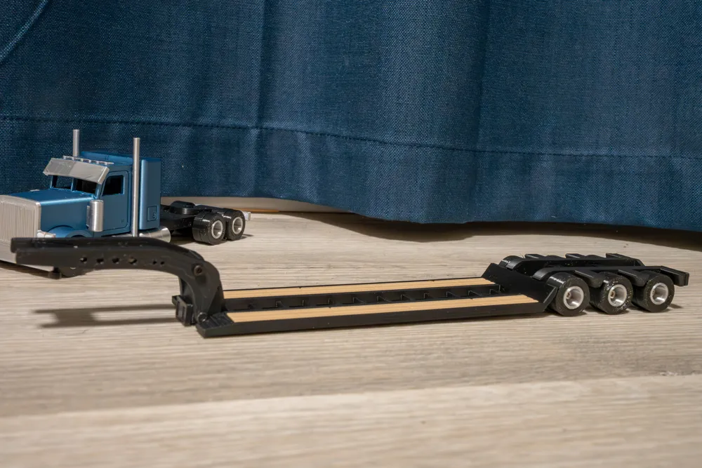 1/64 Scale Lowboy Trailer (No AMS) - Free 3D Print Model - MakerWorld