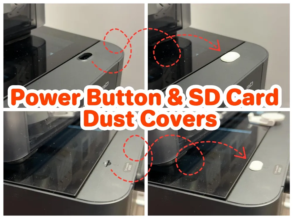 Top Cover and SD Card Dust Caps for Bambu Lab P1 - Free 3D Print Model ...