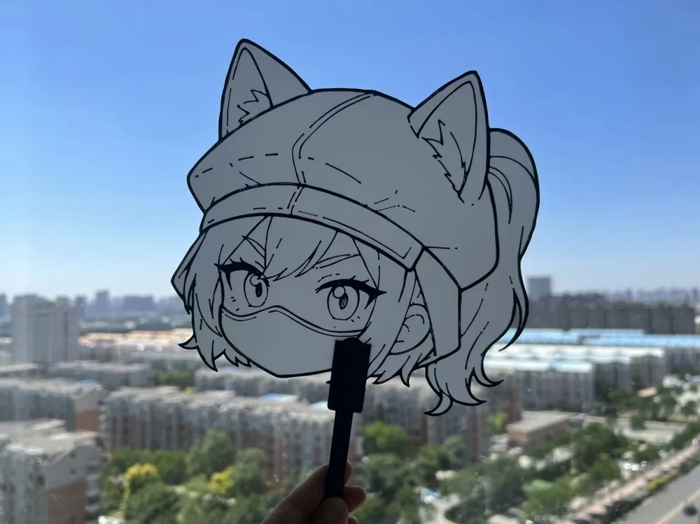 Delta Luna Red Skin | Black Skyline Evil Kitty Head Fan - Free 3D Print ...