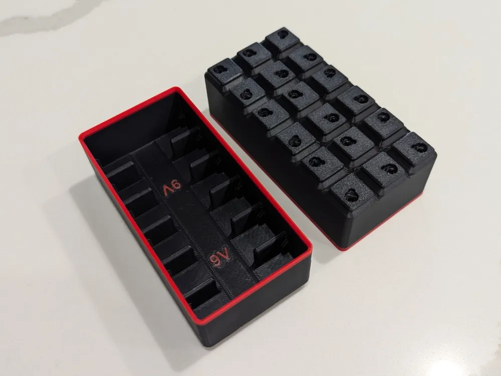 3x1.5x5 Stackable Gridfinity Bin for 9V Batteries by TooManyThings - MakerWorld