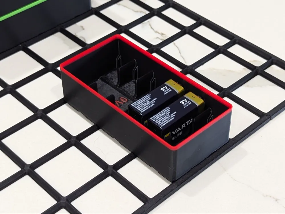 3x1.5x5 Stackable Gridfinity Bin for 9V Batteries by TooManyThings - MakerWorld