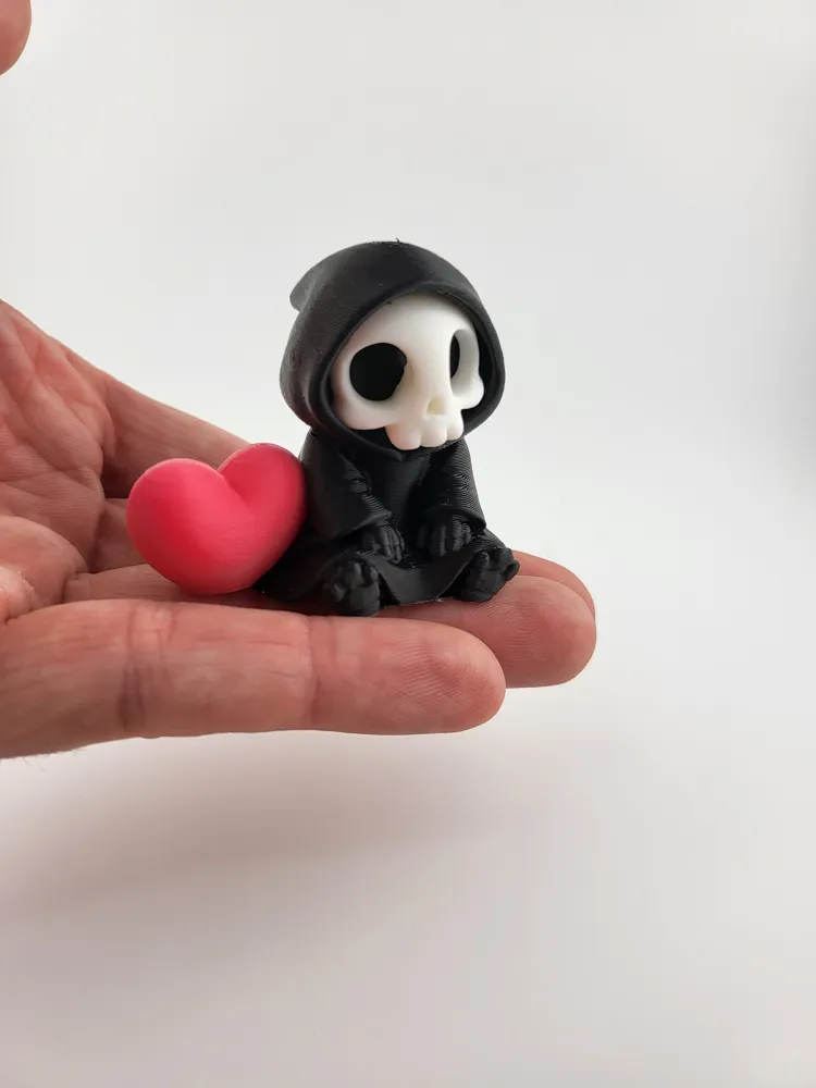 reaper with Heart Kawaii Gothic Valentine Figurine - Free 3D Print ...