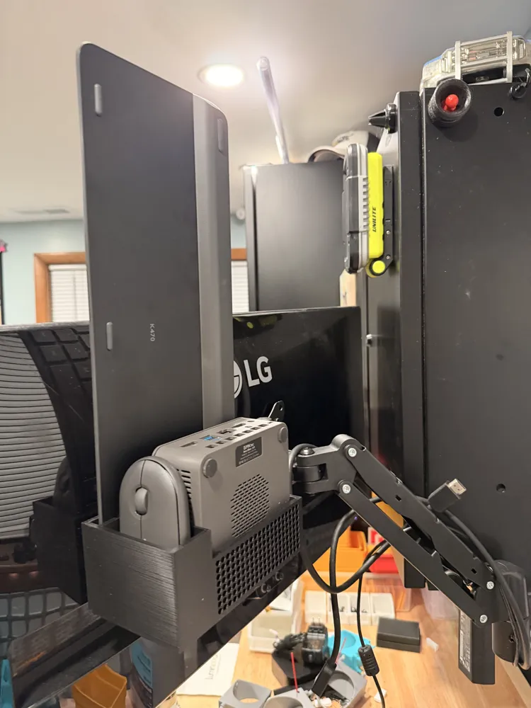 Monitor Mount Caddy for PC & Logi Combo (VESA 75) - Free 3D Print Model ...