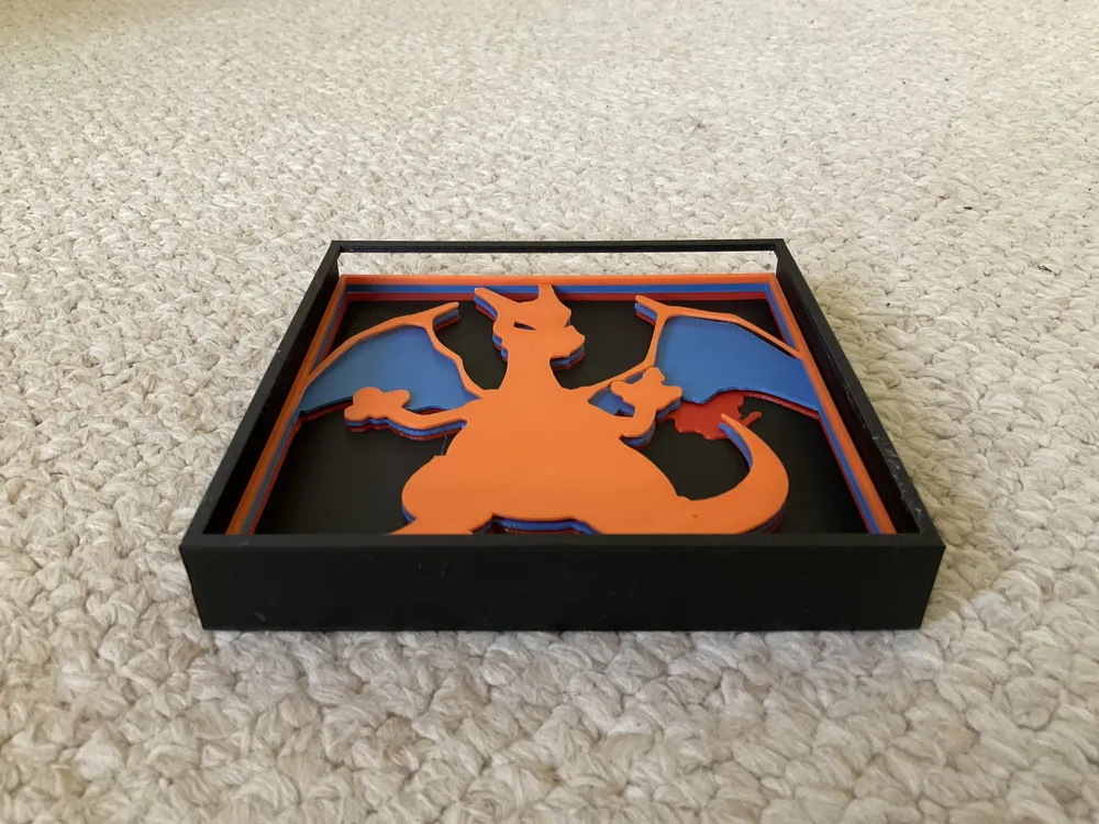 Charizard Shadow Box by costas.kleopa MakerWorld: Download Free 3D Models
