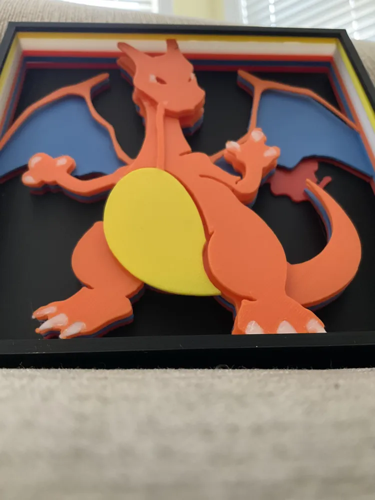 Charizard Shadow Box by costas.kleopa MakerWorld: Download Free 3D Models