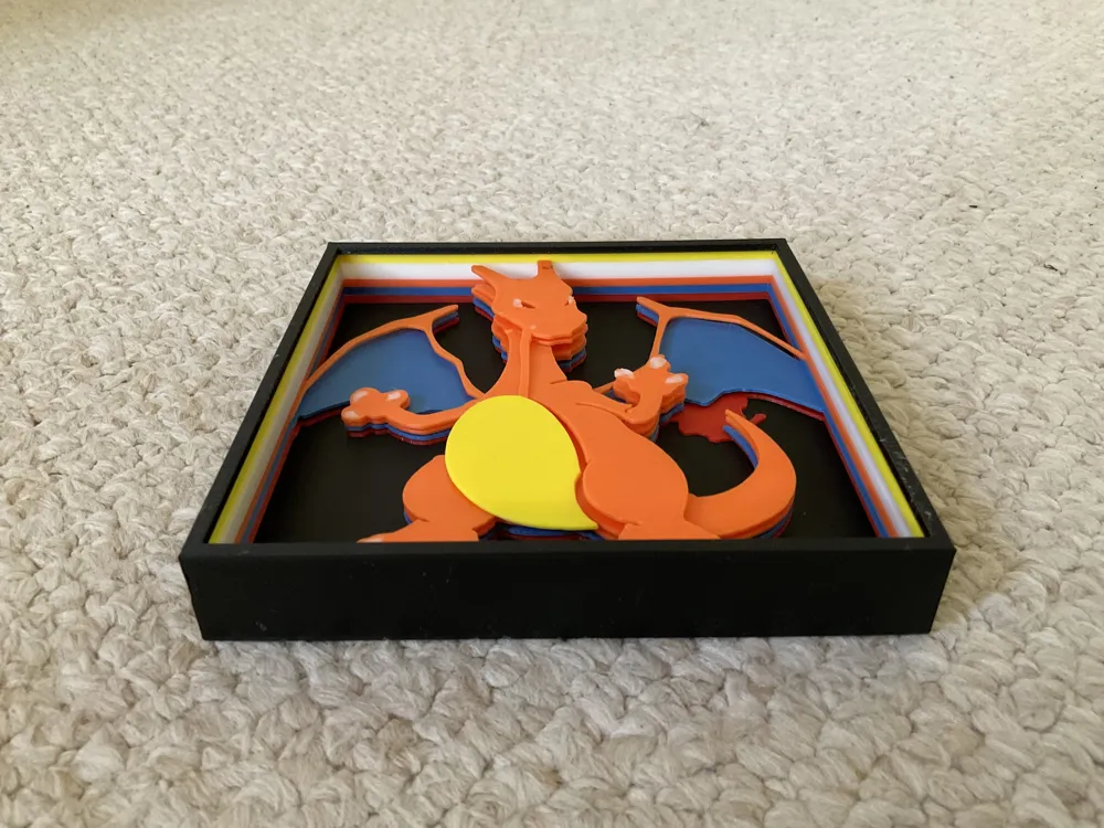 Charizard Shadow Box by costas.kleopa MakerWorld: Download Free 3D Models
