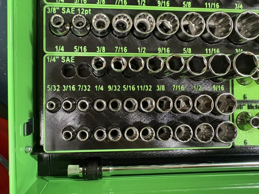 1/4" SAE Socket Holder Gridfinity by RobNordic MakerWorld: Download Free 3D Models