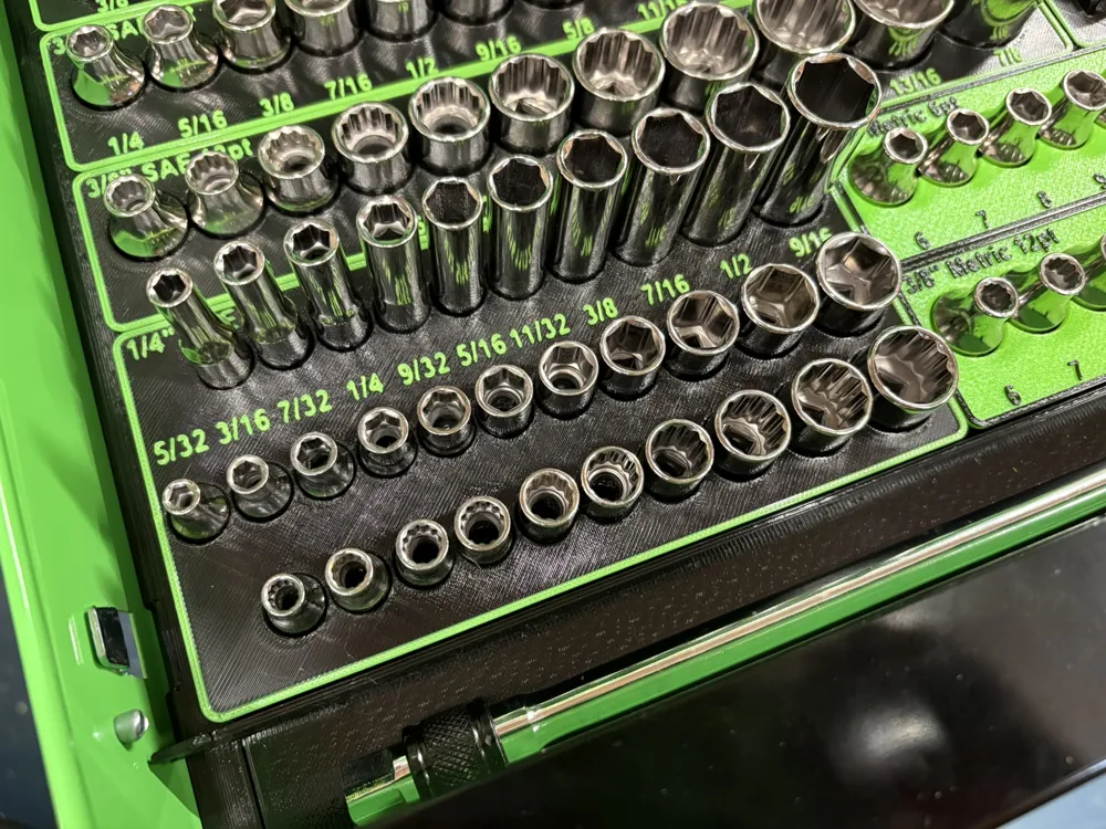 1/4" SAE Socket Holder Gridfinity by RobNordic MakerWorld: Download Free 3D Models