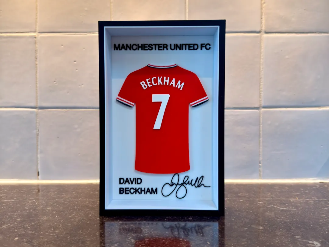 David Beckham - Manchester United - Jersey Frame - Free 3D Print Model ...