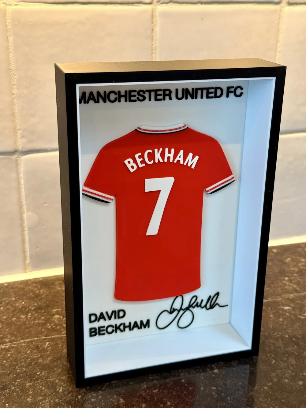 David Beckham - Manchester United - Jersey Frame - Free 3D Print Model ...