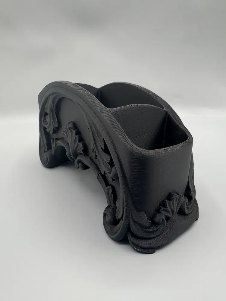 Baroque Desk Organizer: Ornate Pen & Mail Caddy - Free 3D Print Model ...