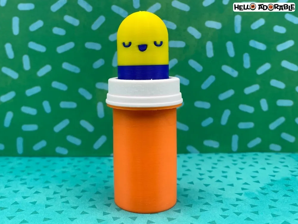 Pill Bottle Clicker Fidget Toy - Free 3D Print Model - MakerWorld