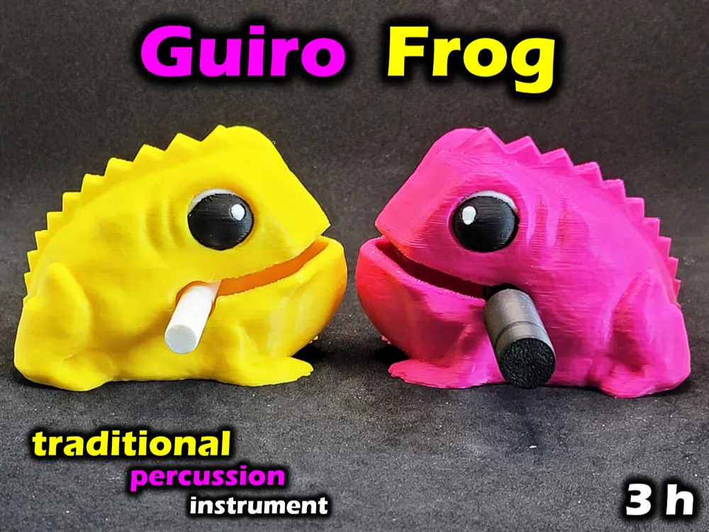 Guiro Frog - Free 3D Print Model - MakerWorld