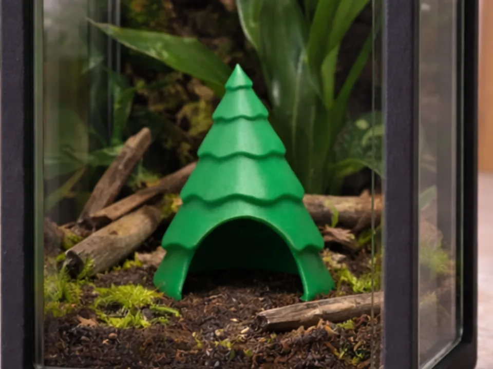 Christmas Tree Reptile Hide - Free 3D Print Model - MakerWorld