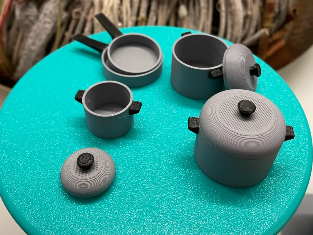 Dollhouse Accessory Pots and Pans Set - Free 3D Print Model - MakerWorld