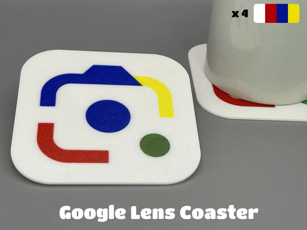 Google Lens App Icon for iPhone/iPad Coaster by MalcTheOracle - MakerWorld