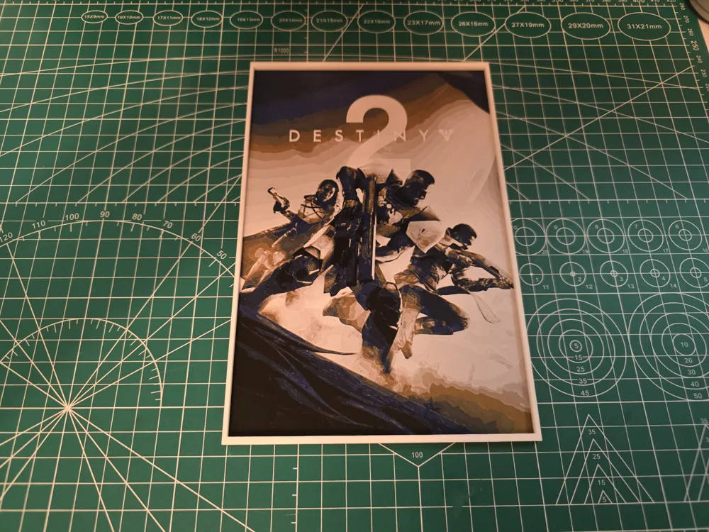 Destiny 2 Game Poster V2 - Hueforge Art - Free 3D Print Model - MakerWorld