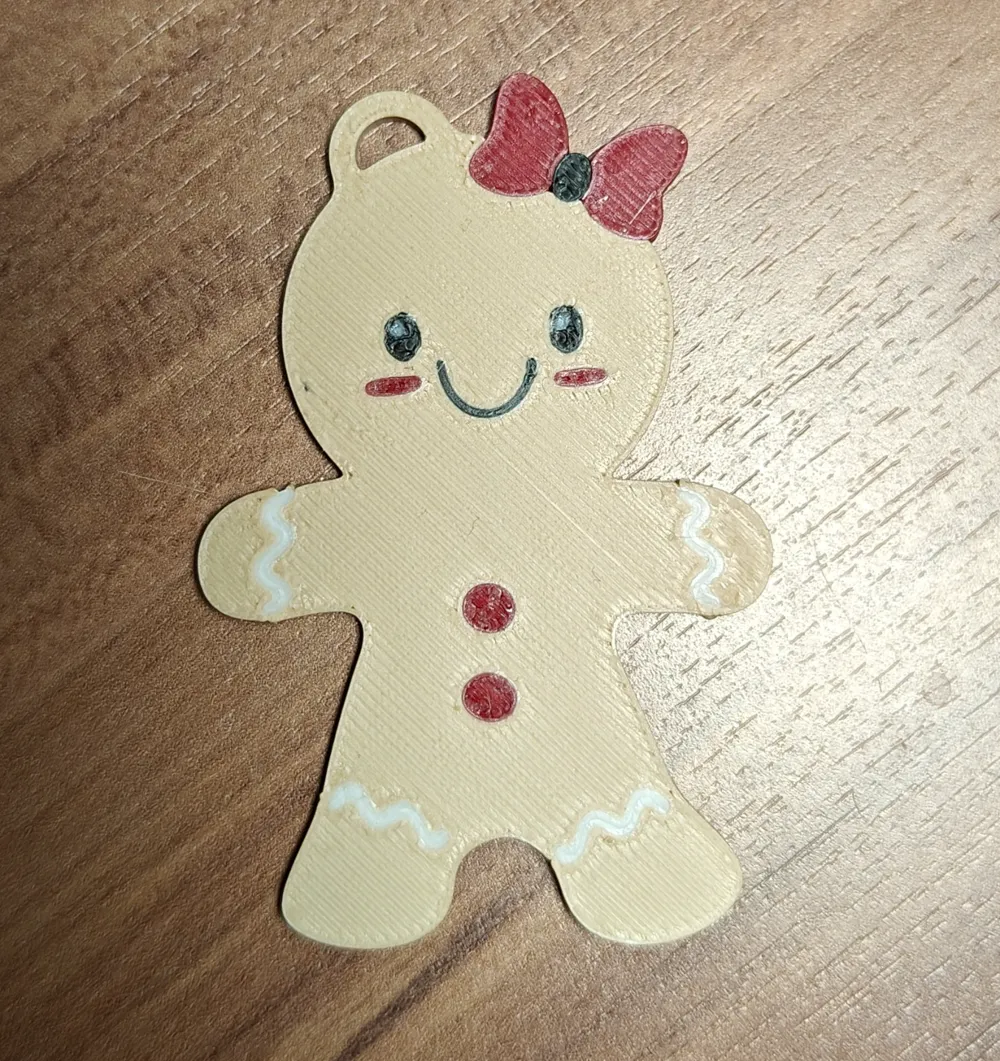 Cute gingerbread girl / christmas ornament by M.Holicky - MakerWorld