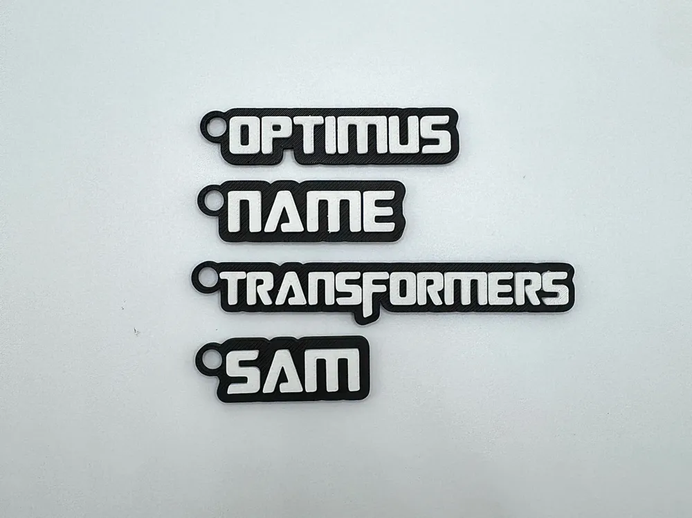 Transformers Font Customizable Keychain Maker - Free 3D Print Model ...