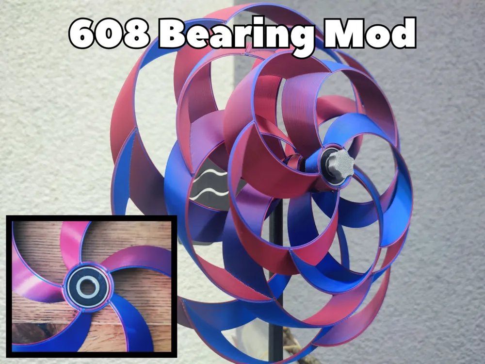 Toroidal Windmill 608 Bearing Mod Remixed by BamBam Design MakerWorld ...
