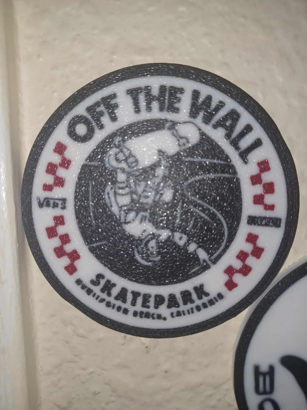 Retro Vans Off The Wall Logo Coaster Magnet Sign by ssweat - MakerWorld