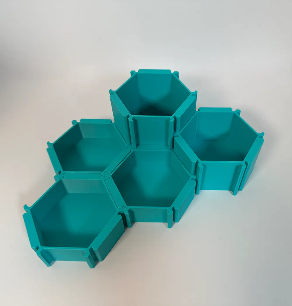 Modular Hexagon Desk Organiser by phoenix - MakerWorld