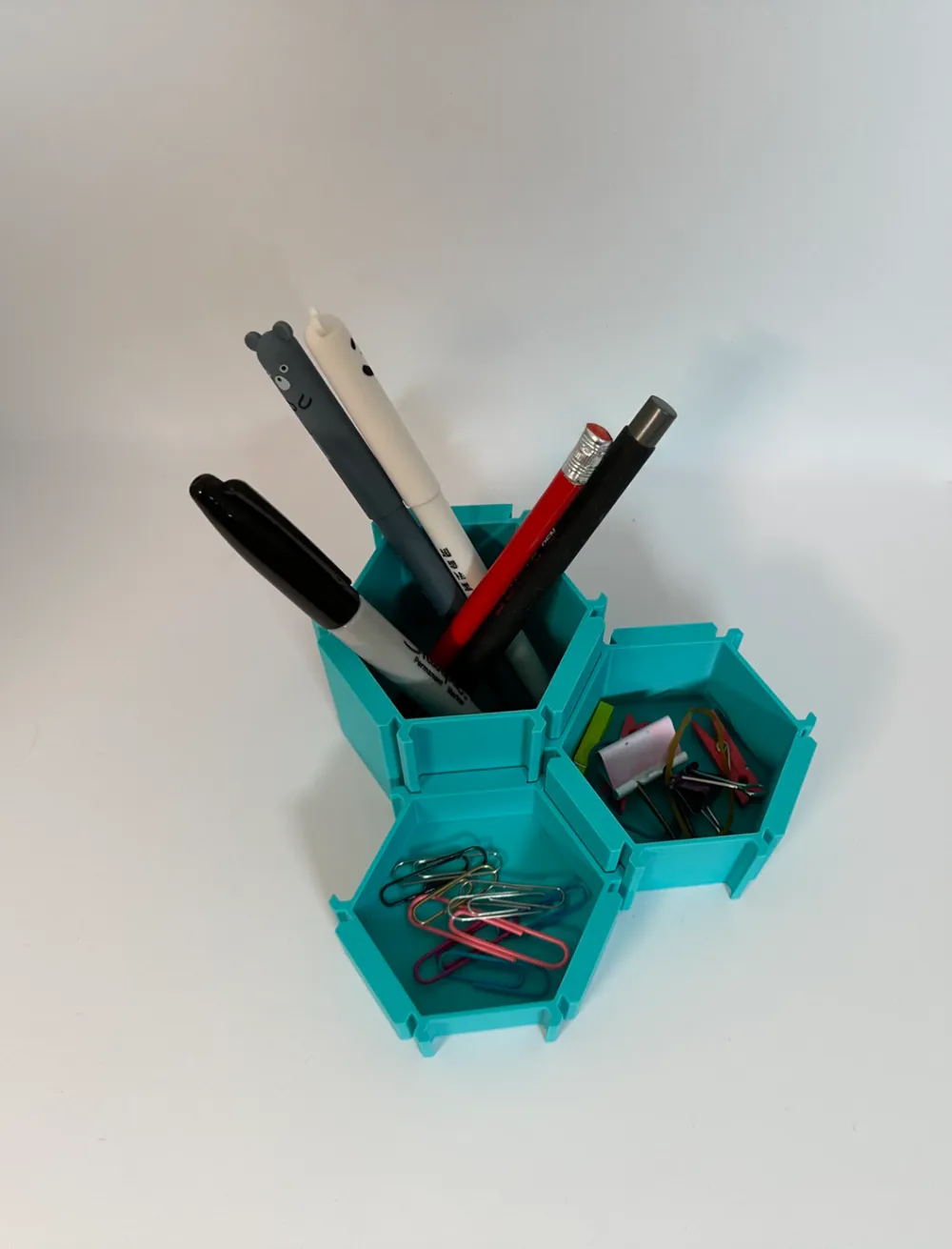 Modular Hexagon Desk Organiser by phoenix - MakerWorld