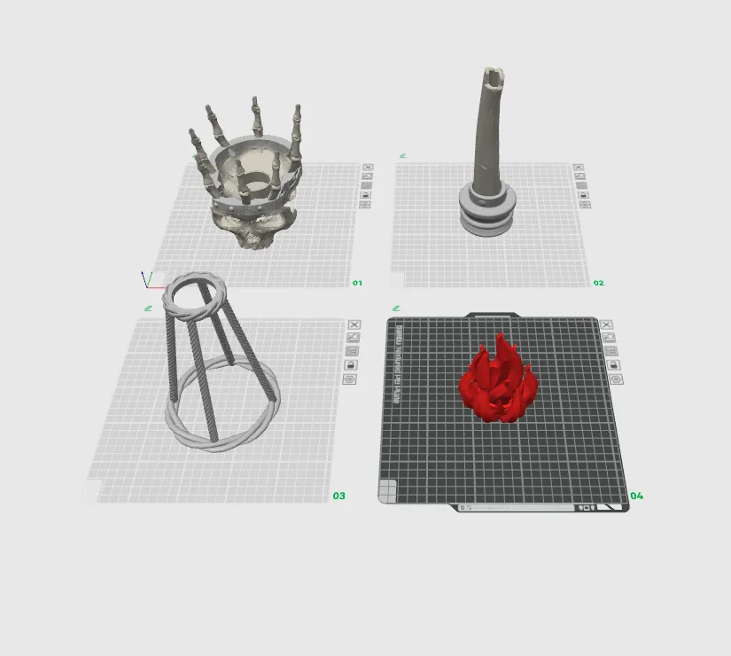 Necromancer Bone Death Dungeon Torch - Free 3D Print Model - MakerWorld