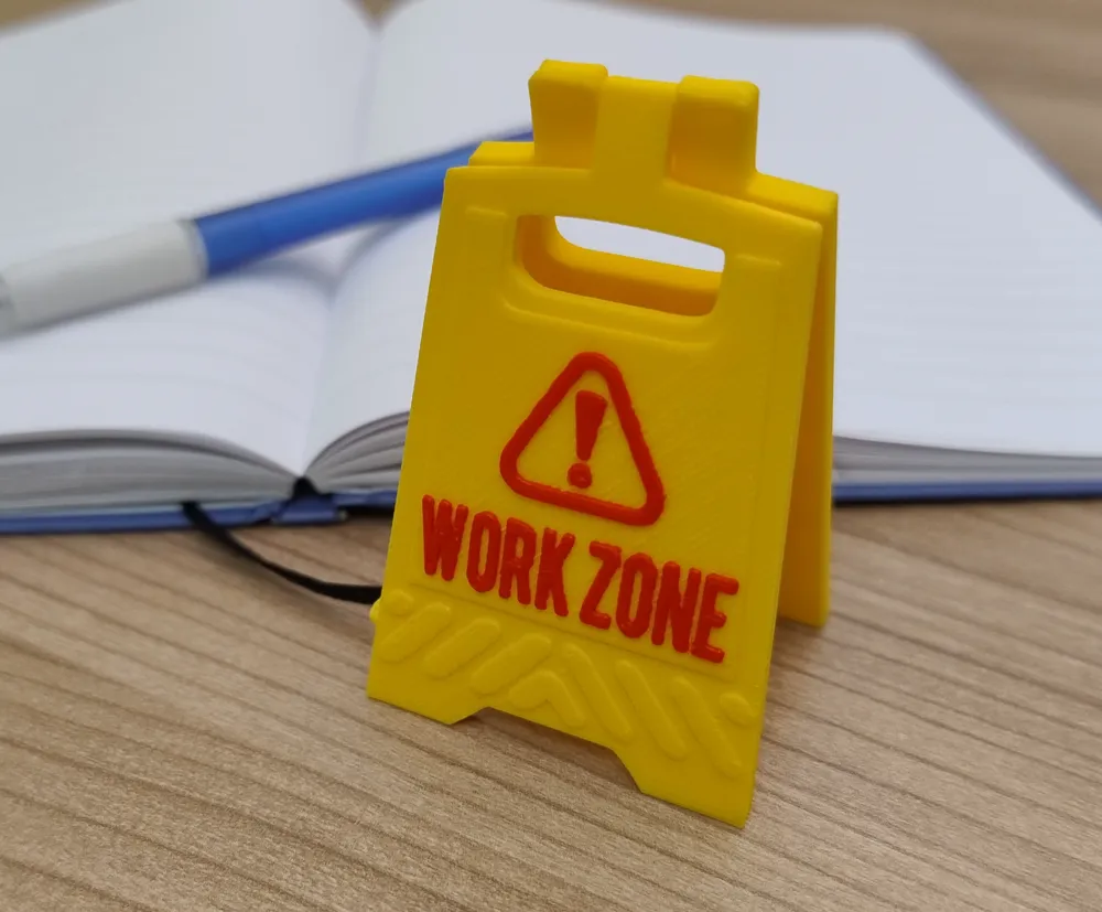 Sign CAUTION - WORK ZONE by salve - MakerWorld