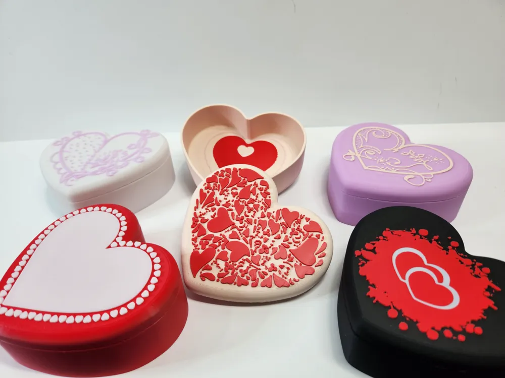 Fancy Heart Boxes - Set of 7 styles by Jamboodle - MakerWorld