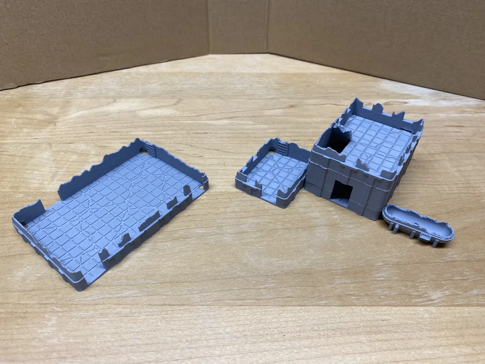 10mm Destructible Modular SciFi Buildings Sample - Free 3D Print Model ...