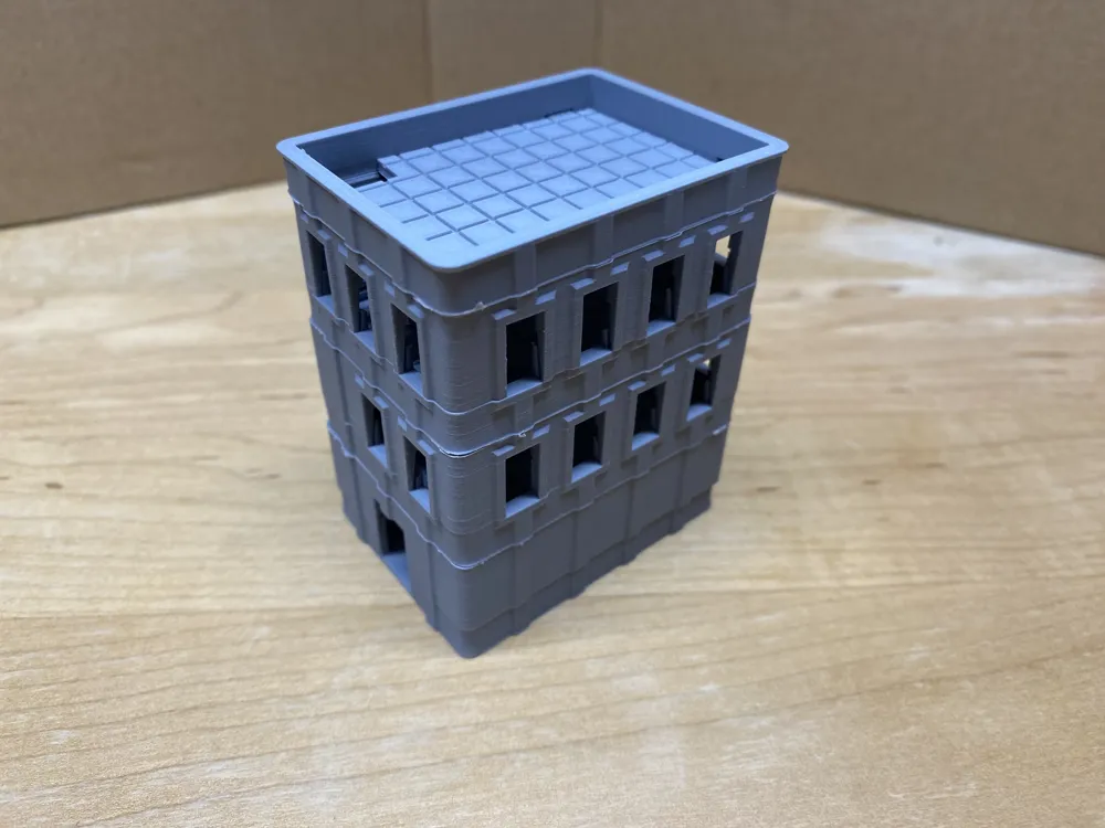 10mm Destructible Modular SciFi Buildings Sample - Free 3D Print Model ...