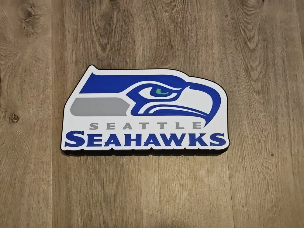 Seattle Seahawks LED Lightbox Sign - Free 3D Print Model - MakerWorld