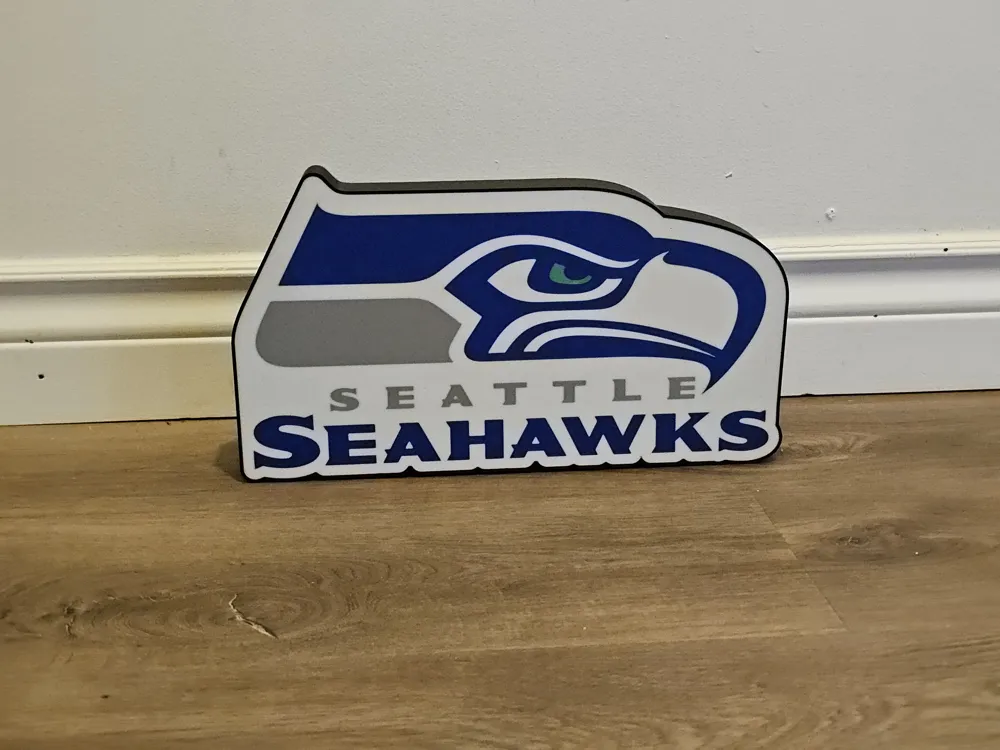 Seattle Seahawks LED Lightbox Sign - Free 3D Print Model - MakerWorld