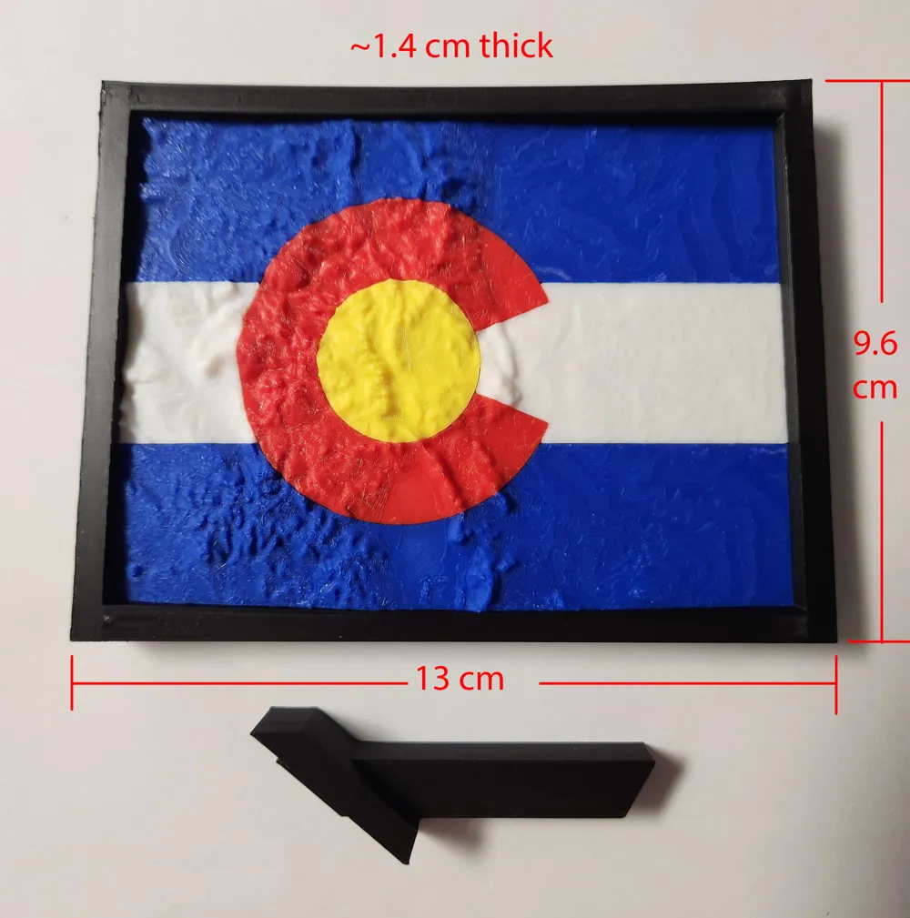Topographical Colorado State Flag Puzzle by NoobAlike MakerWorld ...