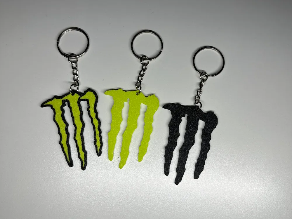 Monster Energy Keychain - Free 3D Print Model - MakerWorld