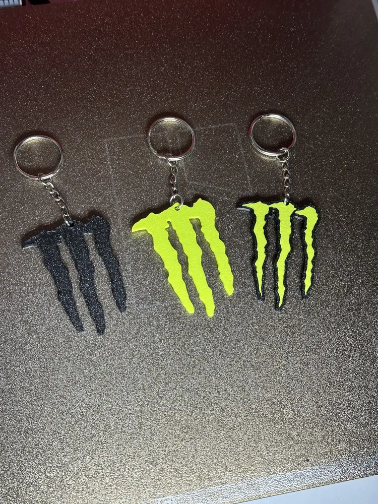 Monster Energy Keychain - Free 3D Print Model - MakerWorld