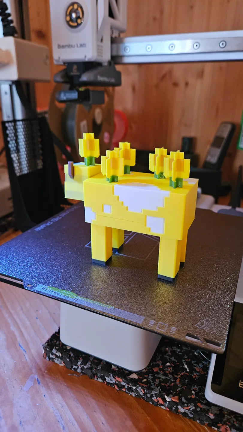 Minecraft Flower Cow by 3D_Onkel MakerWorld: Download Free 3D Models