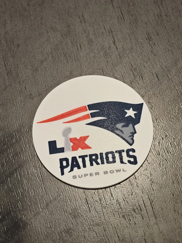 New England Patriots Superbowl LX Coaster - Free 3D Print Model ...