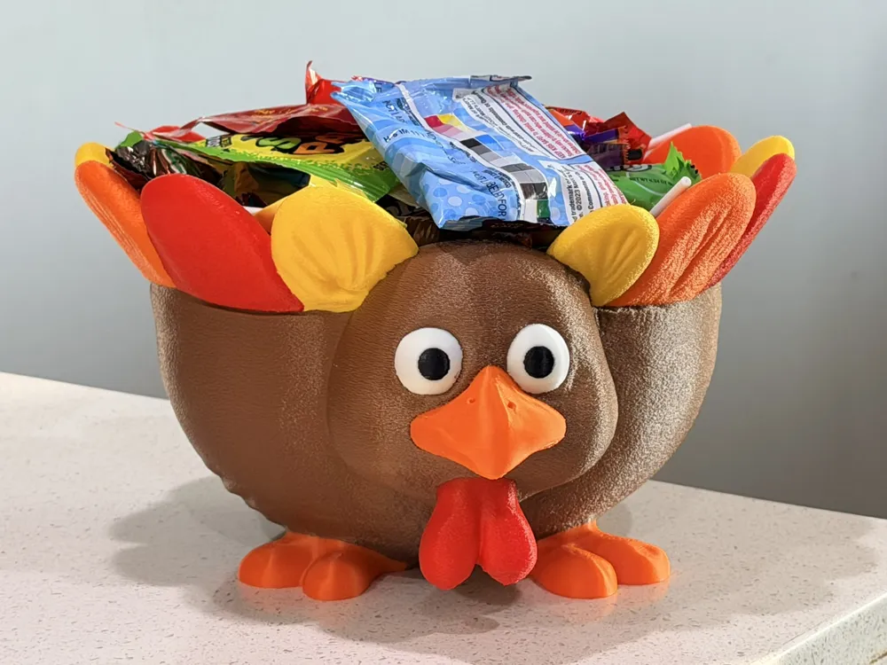 Turkey Bowl for Candy, Flowers, Candles, etc by Nivlek99 MakerWorld ...