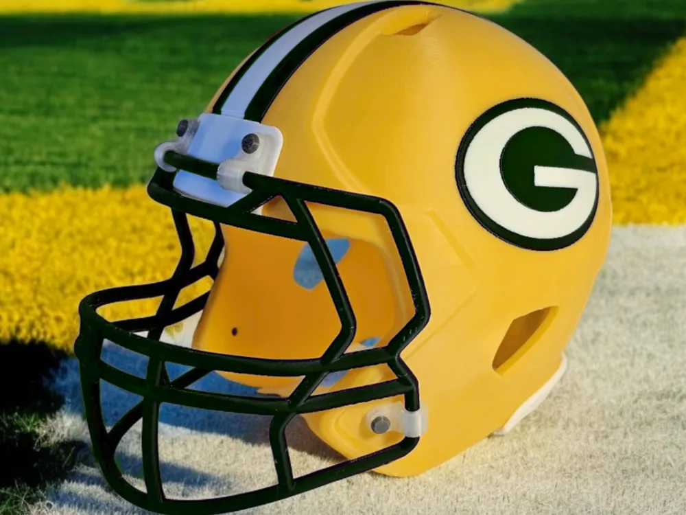 Green Bay Packers NFL Football Helmet - Free 3D Print Model - MakerWorld