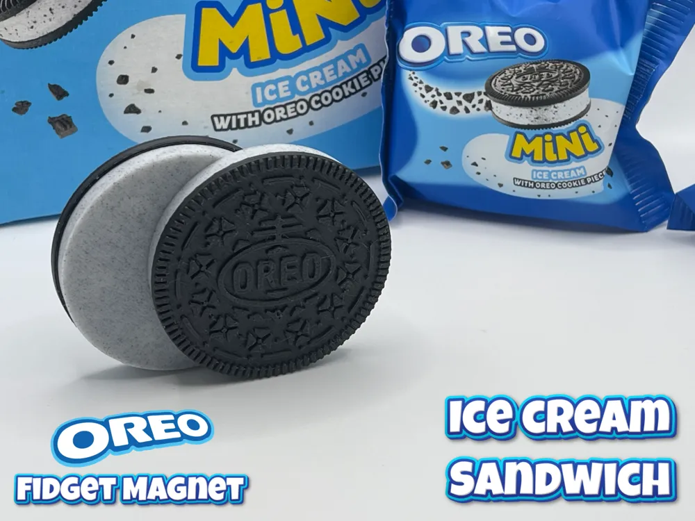 Oreo Ice Cream Sandwich Fidget Magnet by MalcTheOracle - MakerWorld