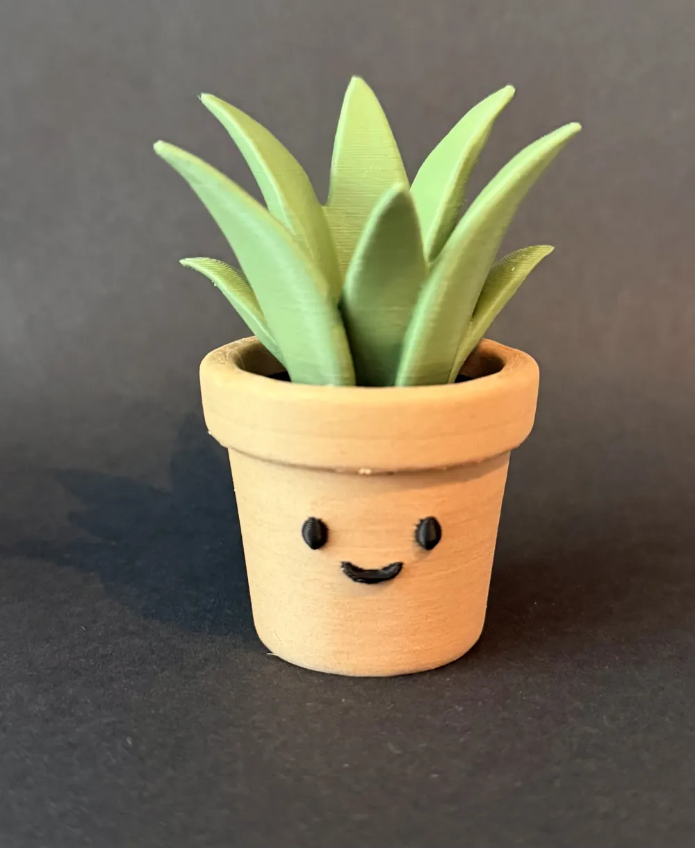 Happy Mini Plants – small 3D decoration - Free 3D Print Model - MakerWorld