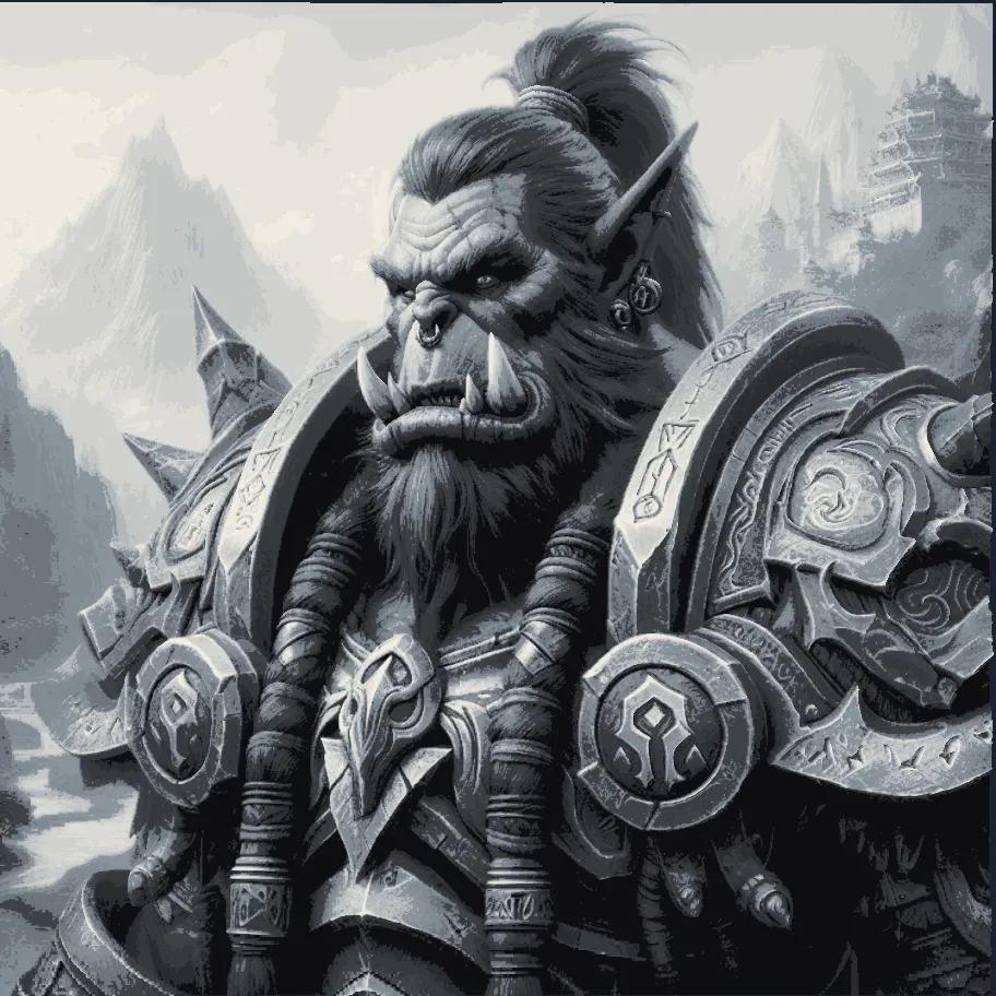 Horde Orc - Hueforge 4 color filament painting by Swiger3D - MakerWorld