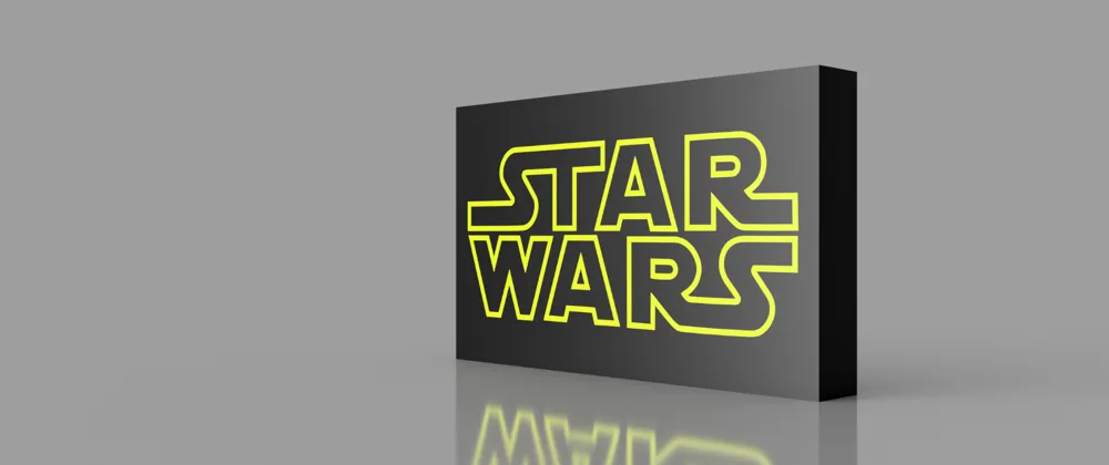 Star Wars Logo Light Box by Three Dimensions - MakerWorld